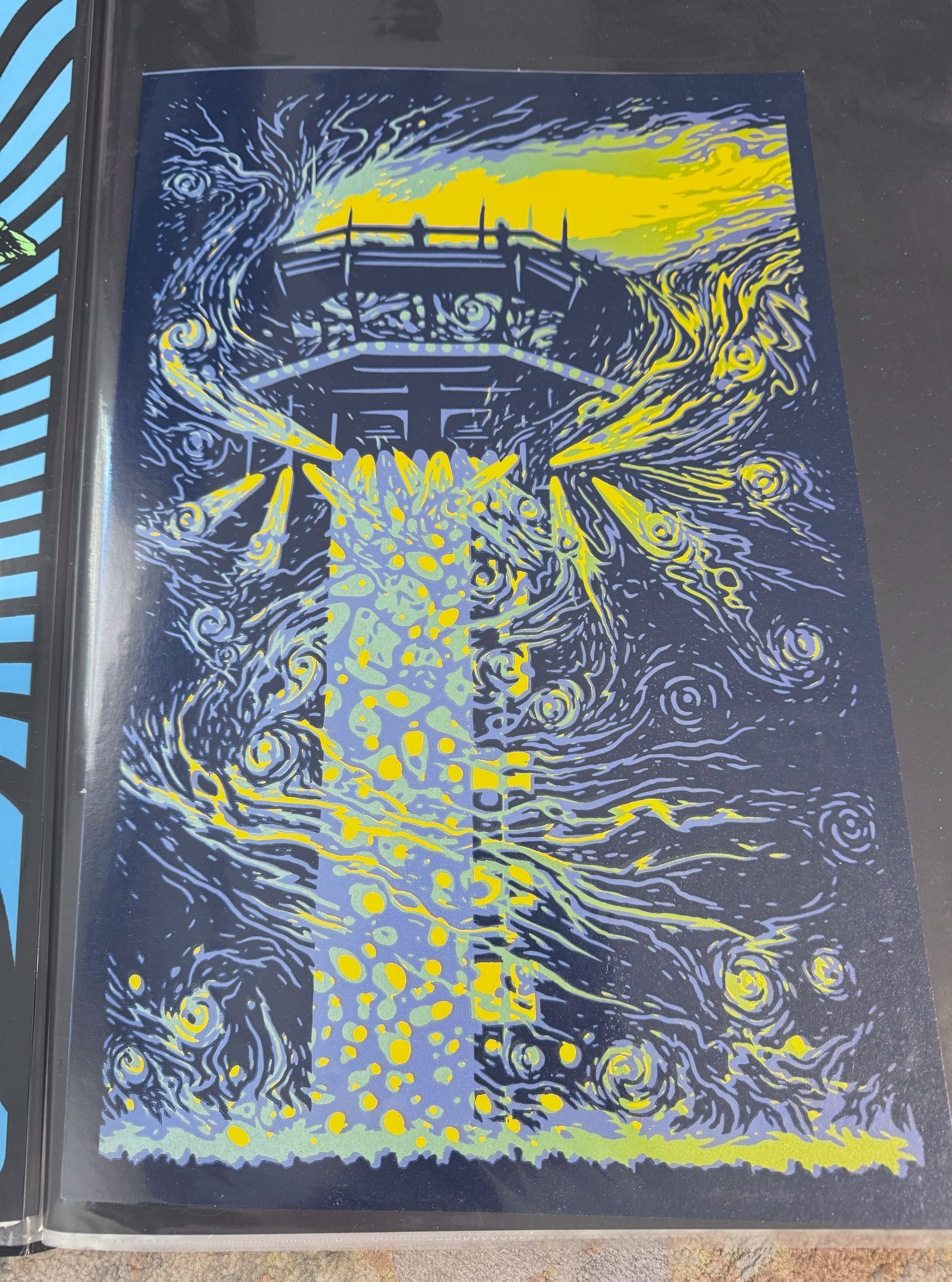Isadora Bullock Tower Jam III - Ocean Tower Lino Carving Posters ...